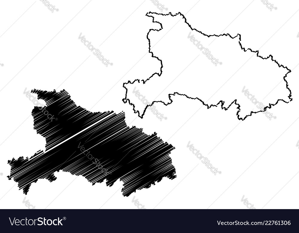 Hubei province map Royalty Free Vector Image - VectorStock Hubei province map Royalty Free Vector Image - VectorStock