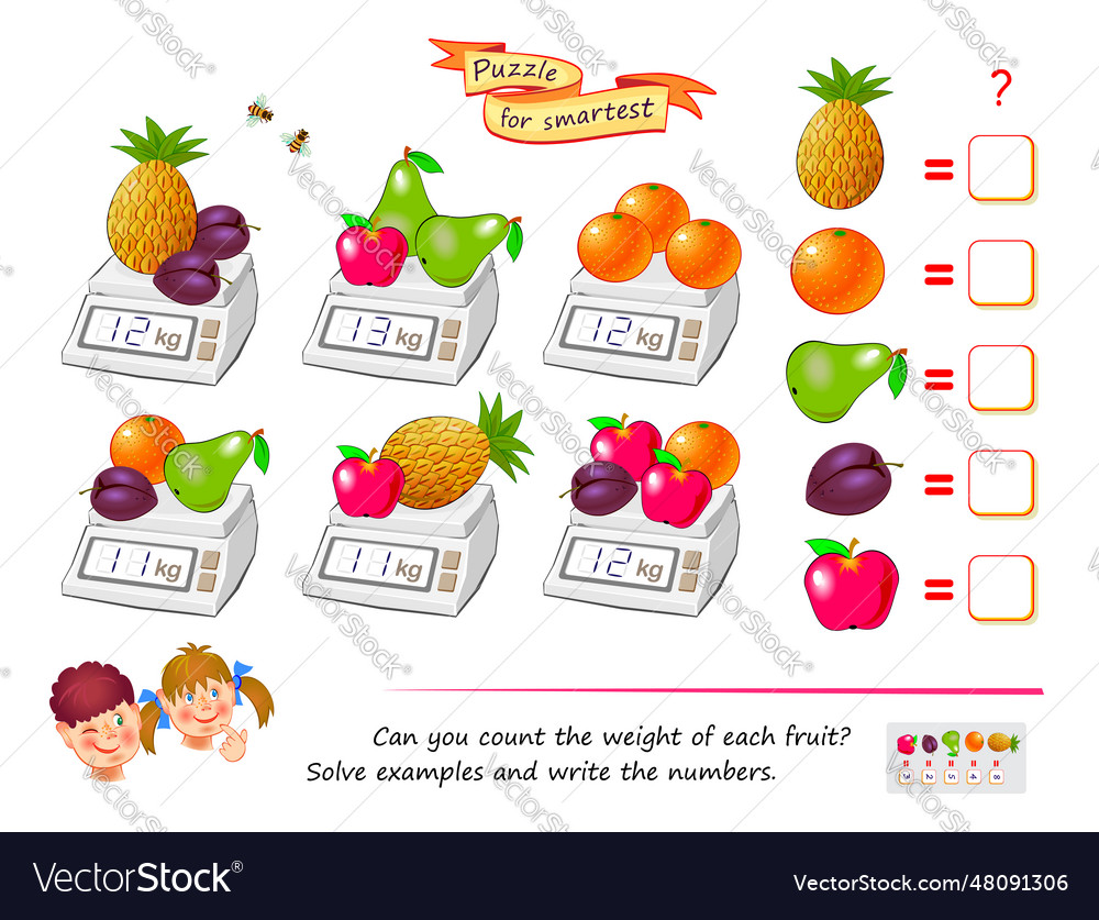 Mathematical logic puzzle game for smartest can Vector Image Mathematical logic puzzle game for smartest can Vector Image