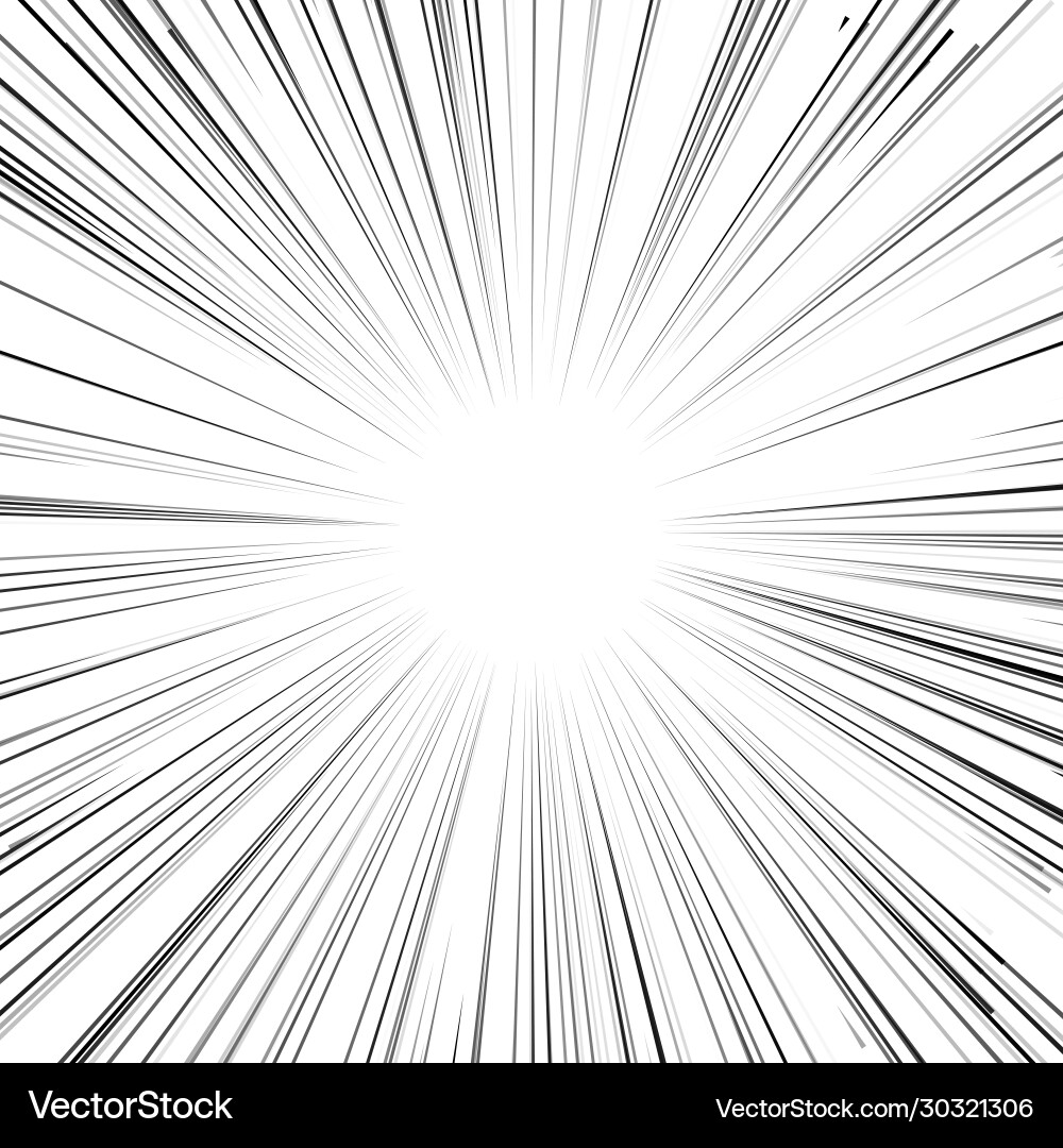 Motion radial zoom speed line on white background Vector Image