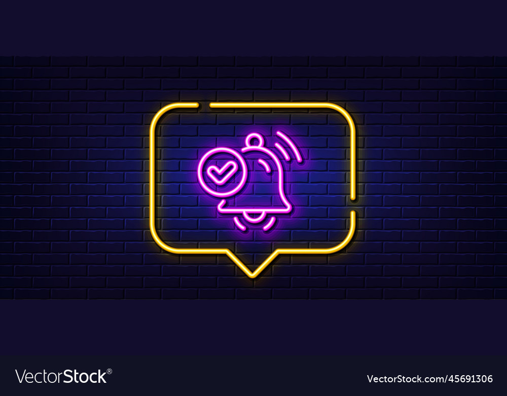 Notification received line icon selected reminder Vector Image Notification received line icon selected reminder Vector Image