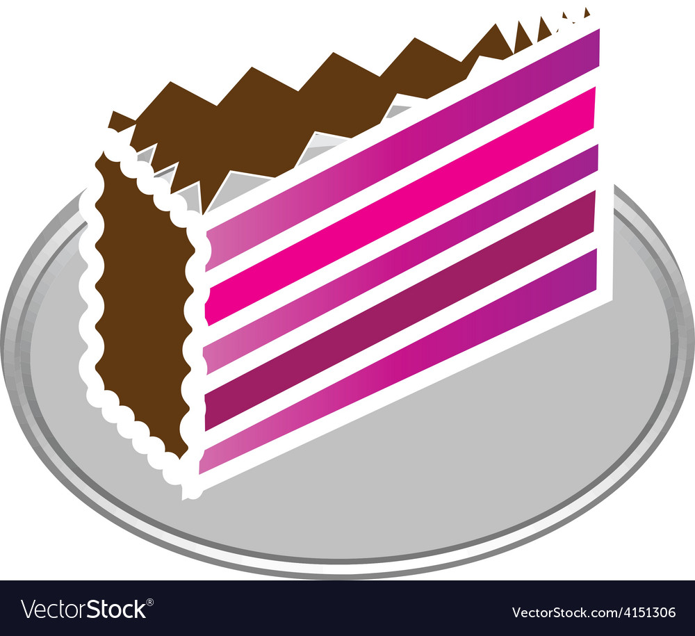 Purple cake Royalty Free Vector Image - VectorStock