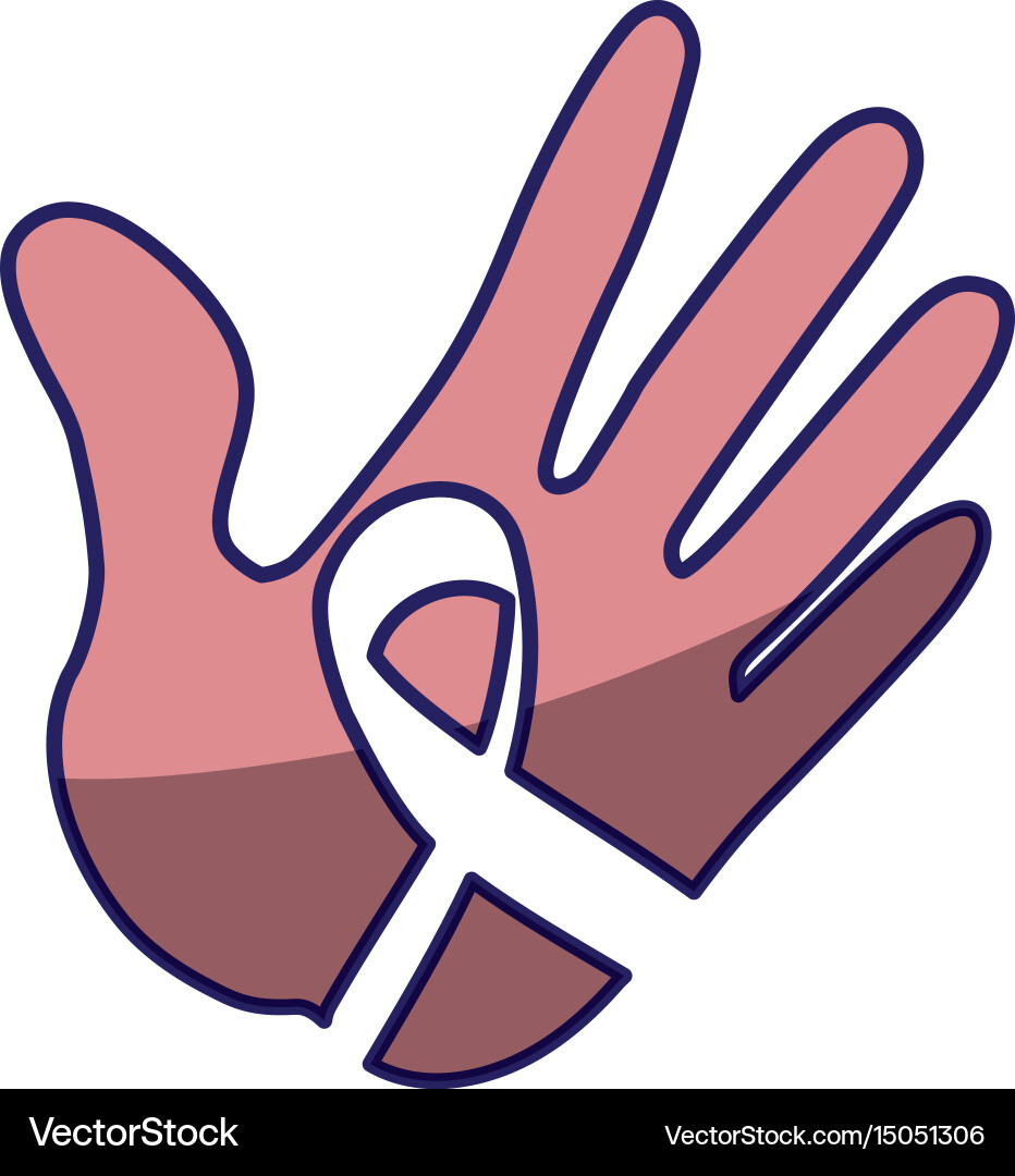 Ribbon cancer symbol Royalty Free Vector Image