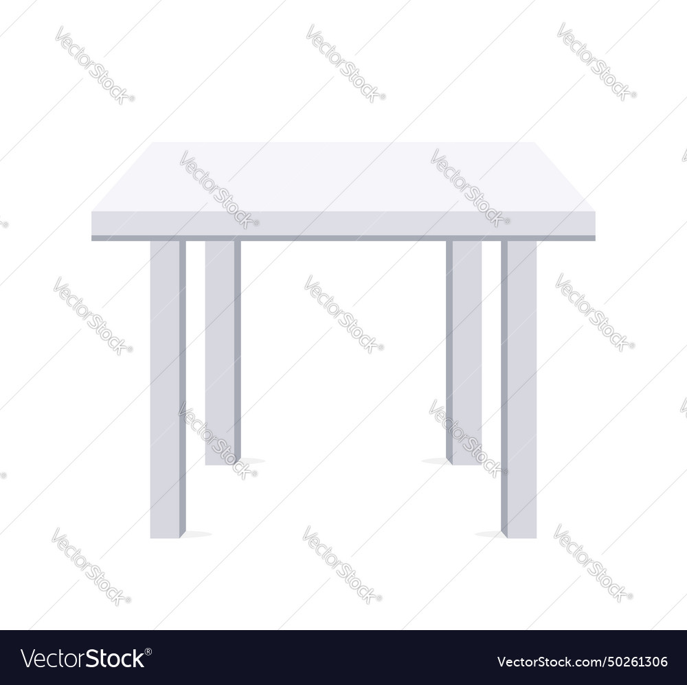 White table platform stand Royalty Free Vector Image