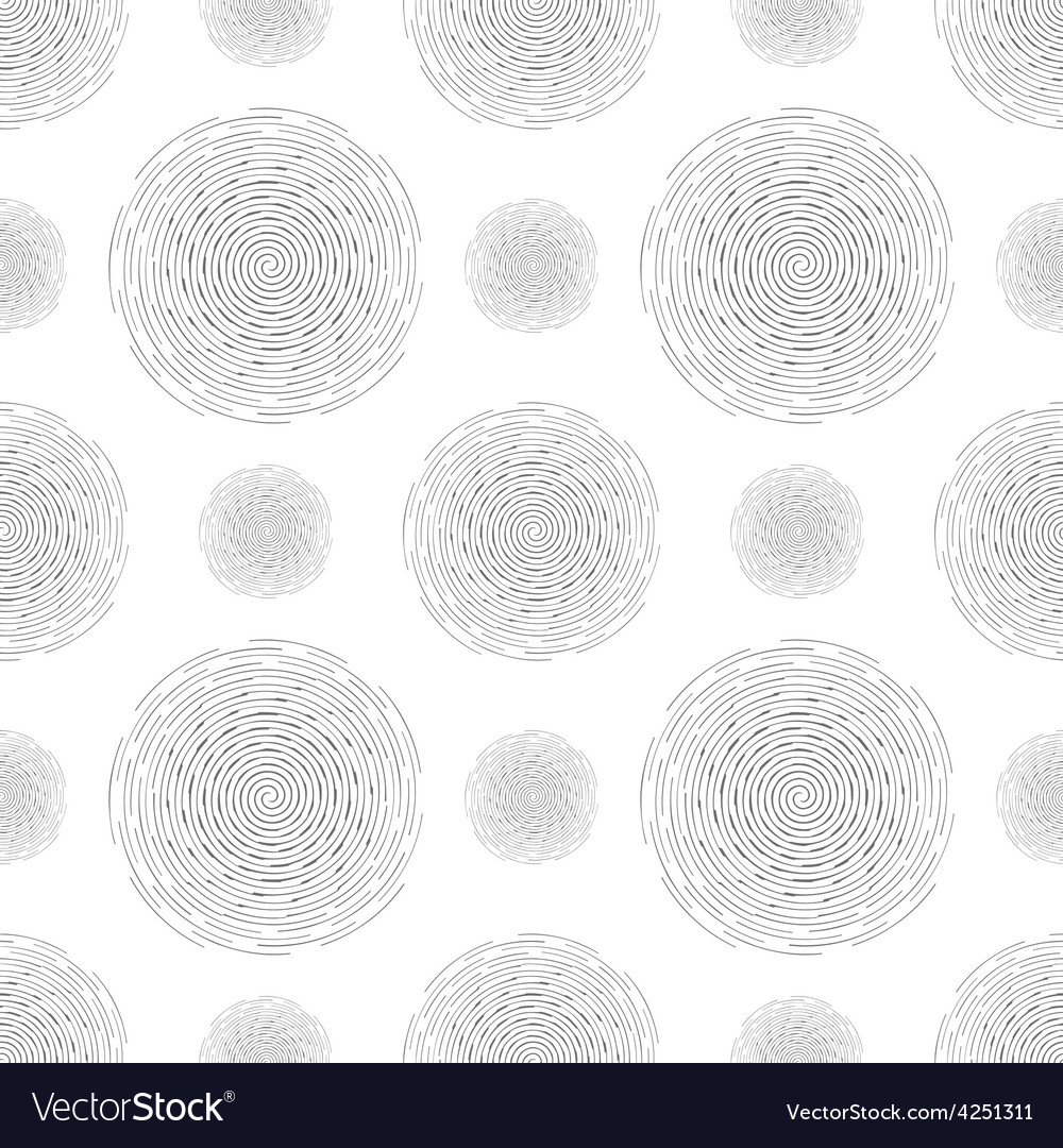 Abstract seamless spiral design pattern circular Vector Image