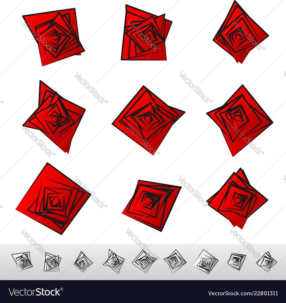 Abstract spikey angular shapes colored Royalty Free Vector
