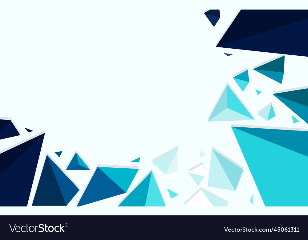 Blue crystal pieces triangular triangulation Vector Image