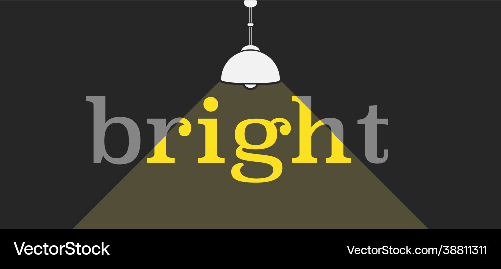 Bright word icon with light path line Royalty Free Vector