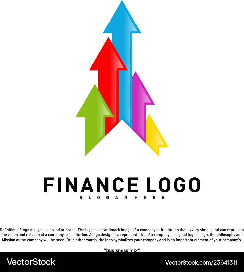 Business stats finance logo concept Royalty Free Vector