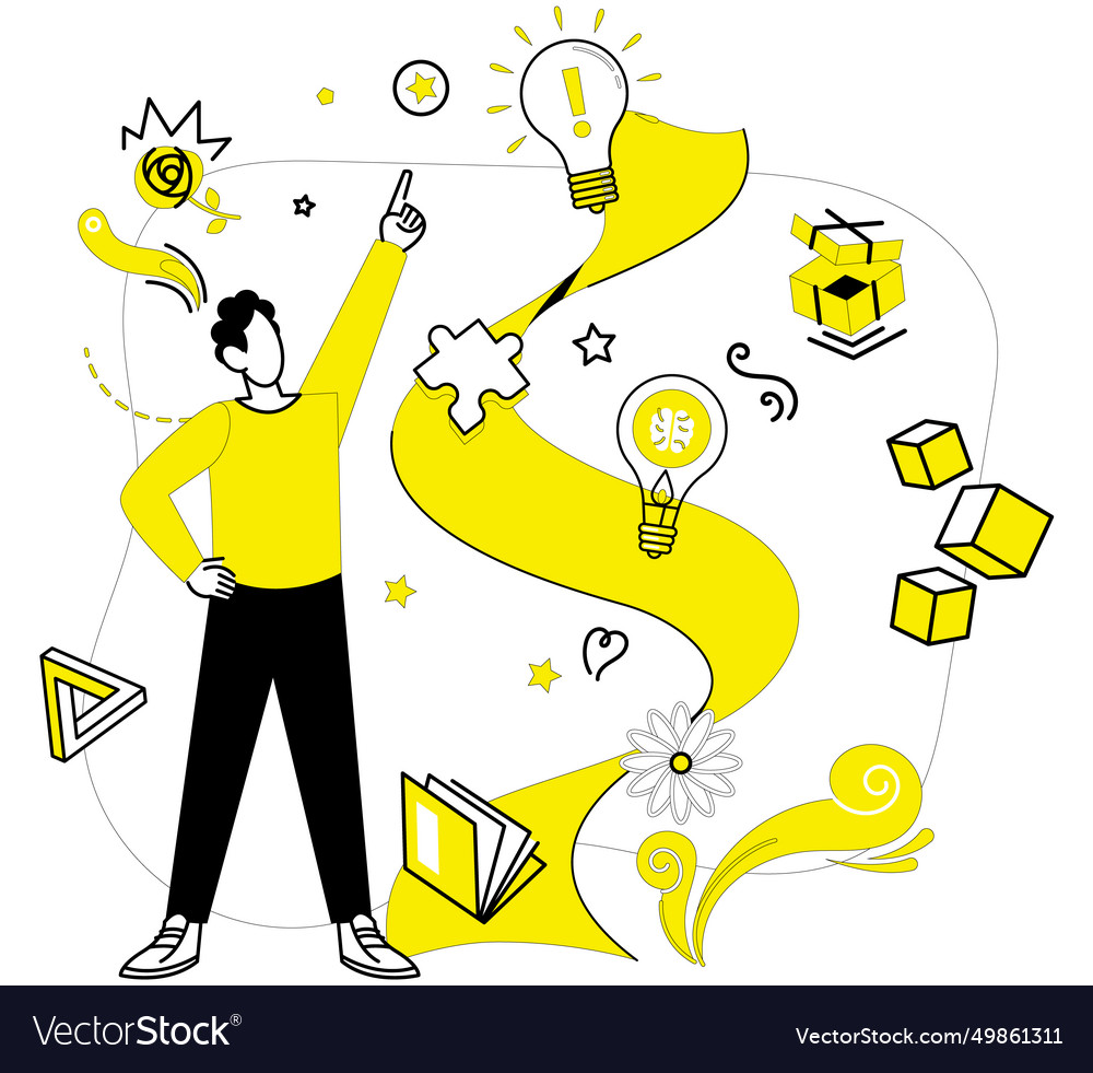 Creative process the concept Royalty Free Vector Image