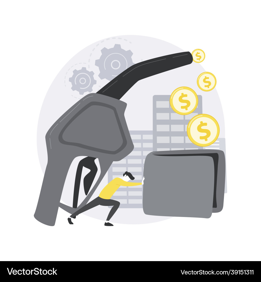 Fuel economy abstract concept Royalty Free Vector Image