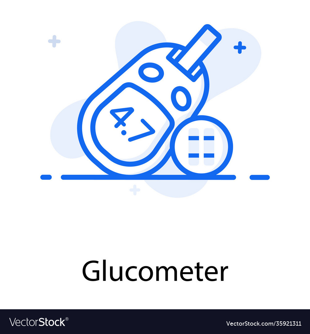 Glucometer Royalty Free Vector Image - VectorStock