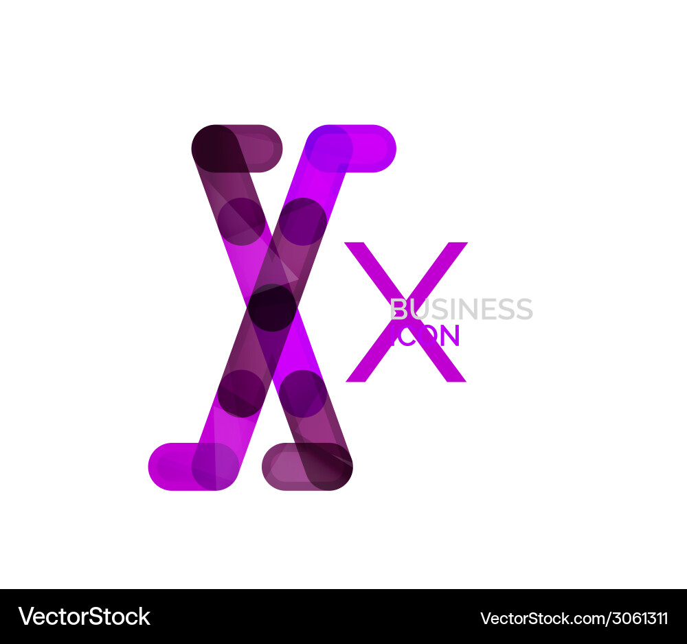 Minimal x font or letter logo design Royalty Free Vector