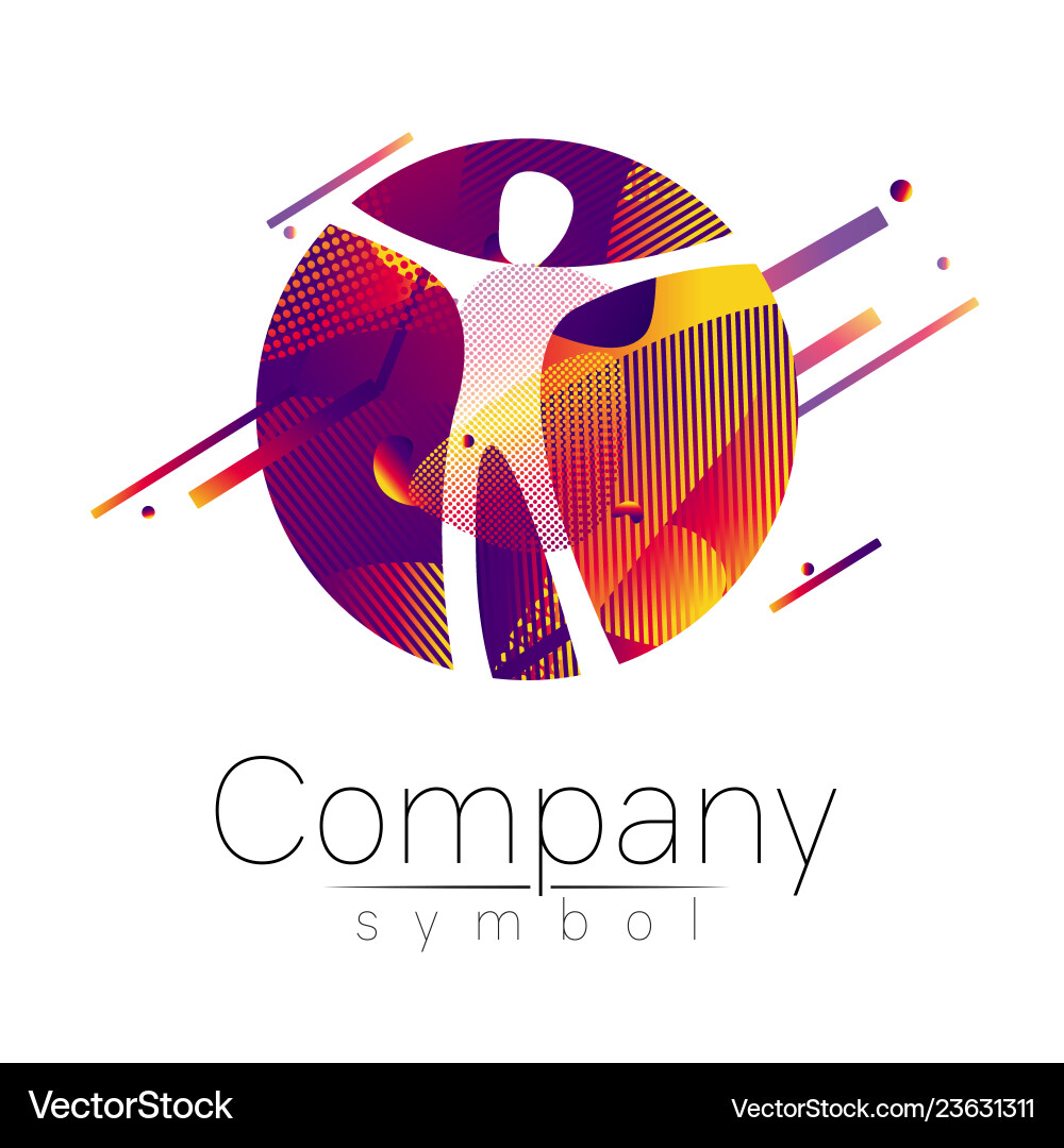 Modern head logo company brand human Royalty Free Vector