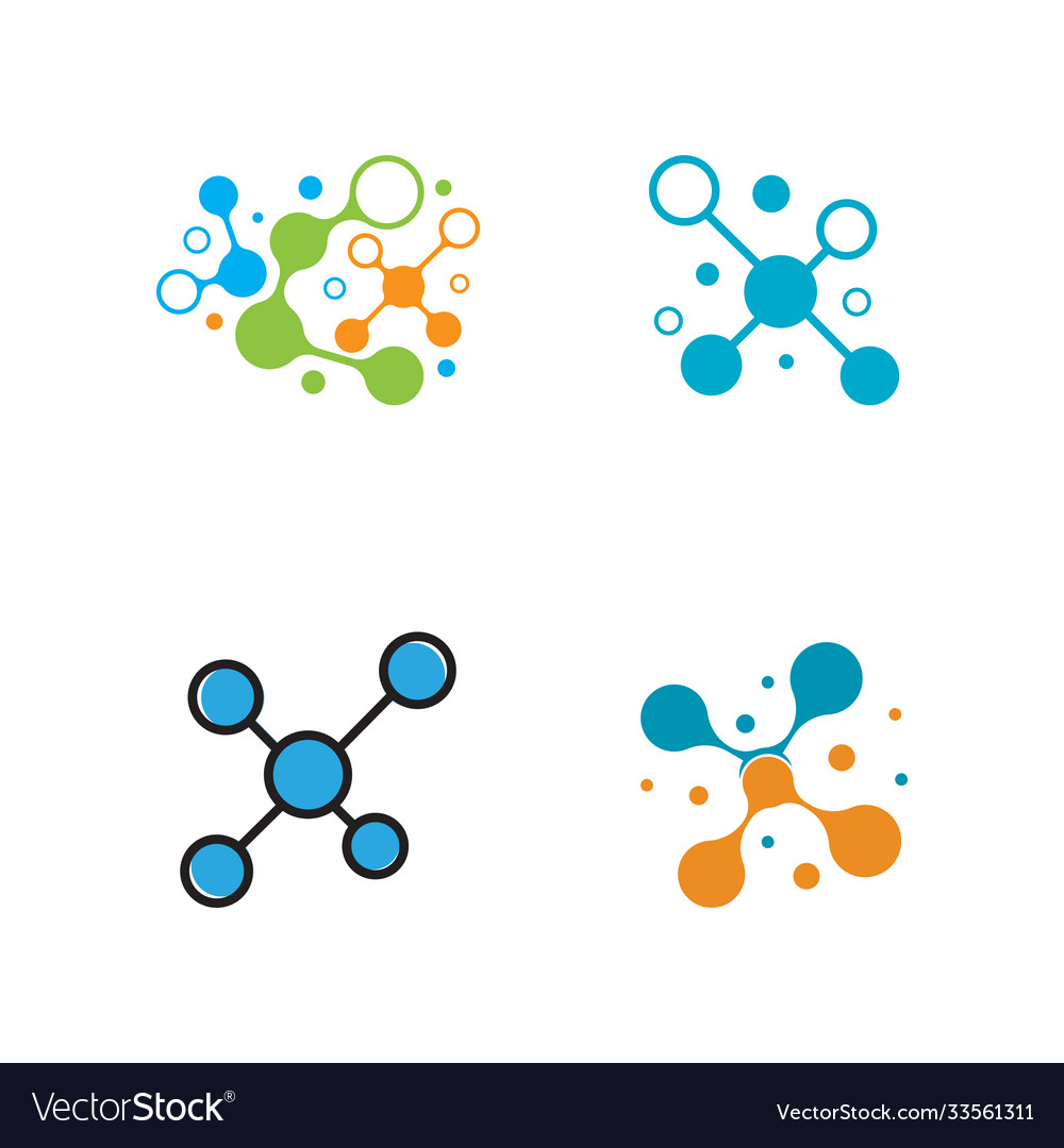 Molecule icon template Royalty Free Vector Image