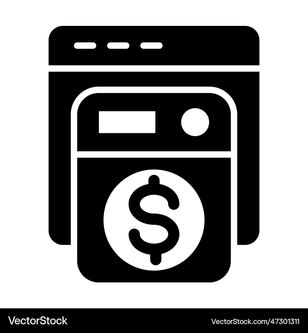 Money laundering glyph icon for personal Vector Image