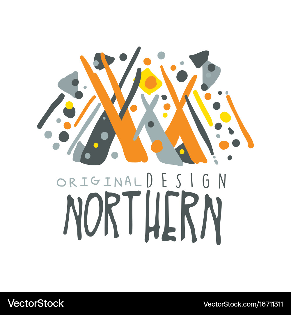 Northern logo template original design badge Vector Image