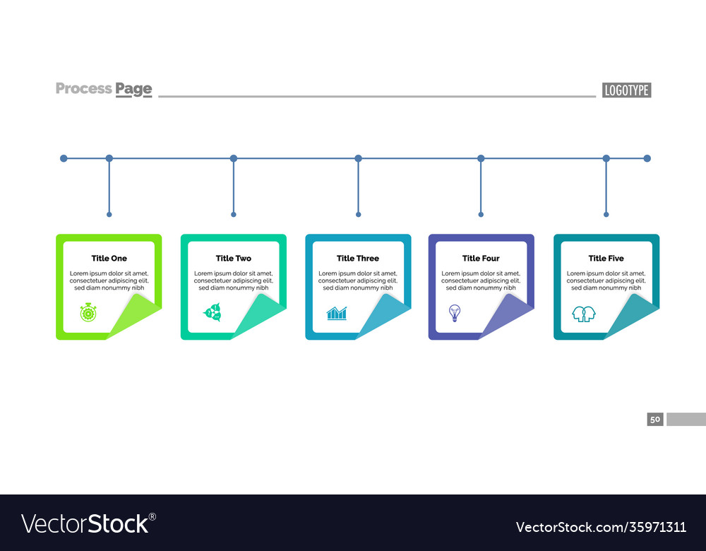 Option diagram with five elements Royalty Free Vector Image
