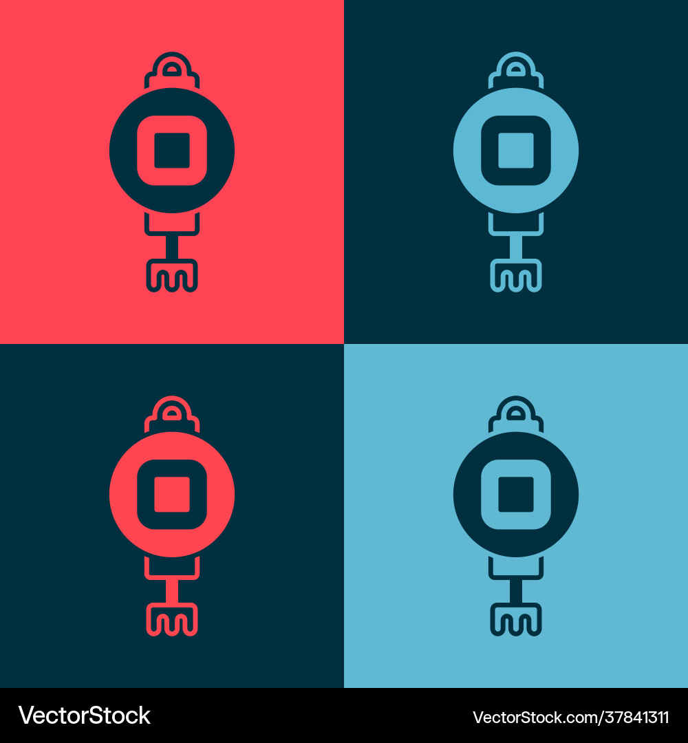Pop art chinese paper lantern icon isolated Vector Image