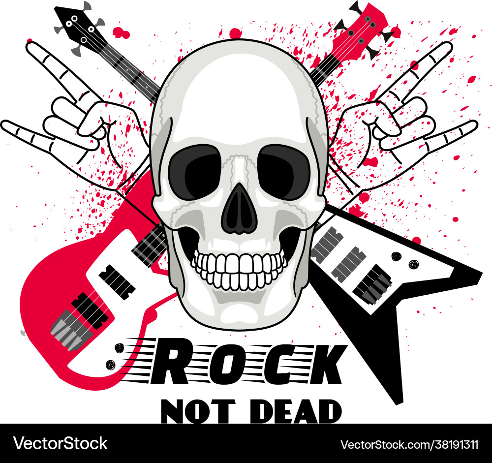 Rock festival sticker Royalty Free Vector Image