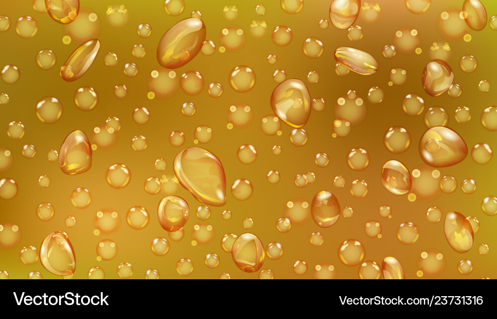 Background of water drops and bubbles Royalty Free Vector