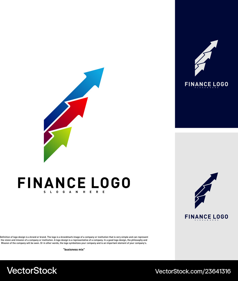 Business stats finance logo concept Royalty Free Vector