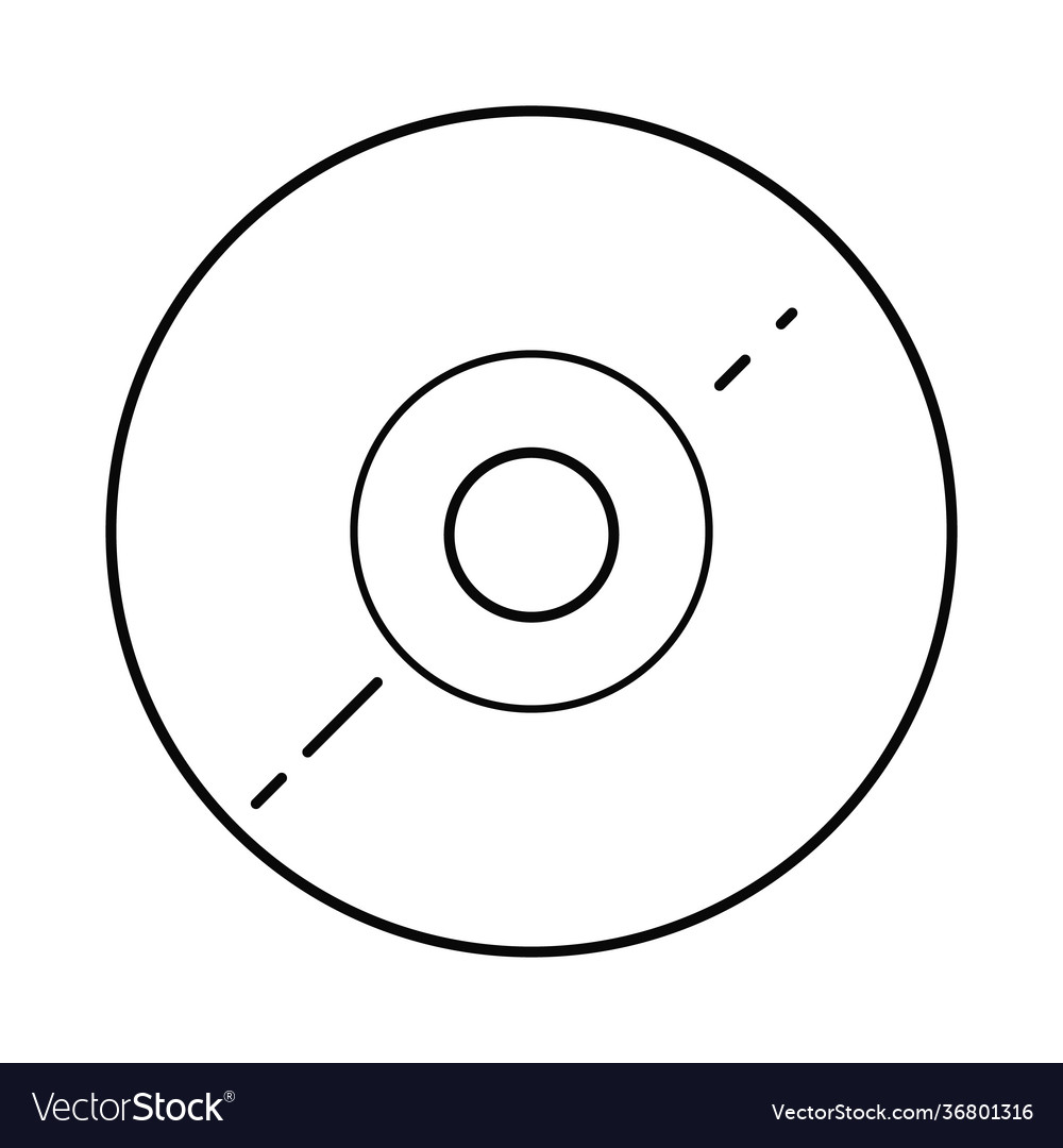 Compact disk line icon Royalty Free Vector Image