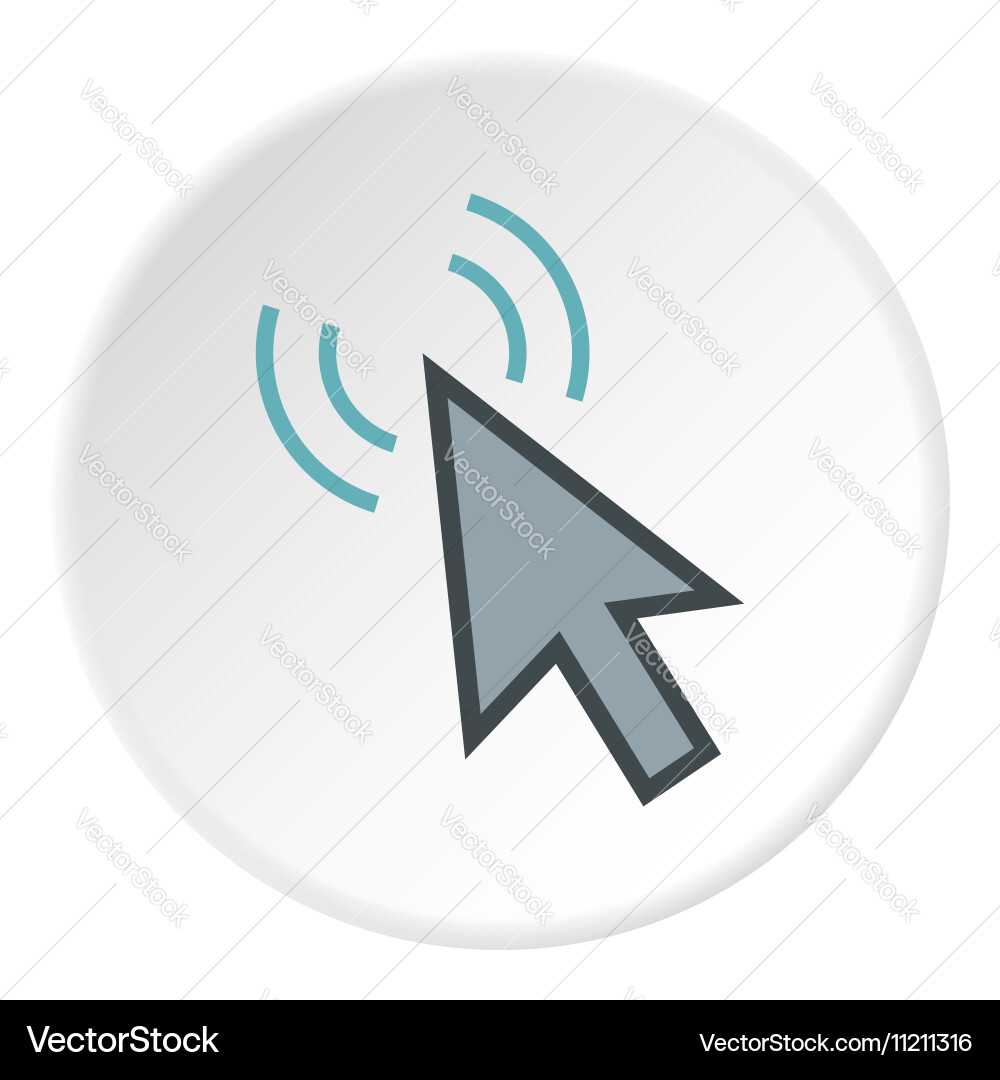 Cursor of mouse clicks icon flat style Royalty Free Vector
