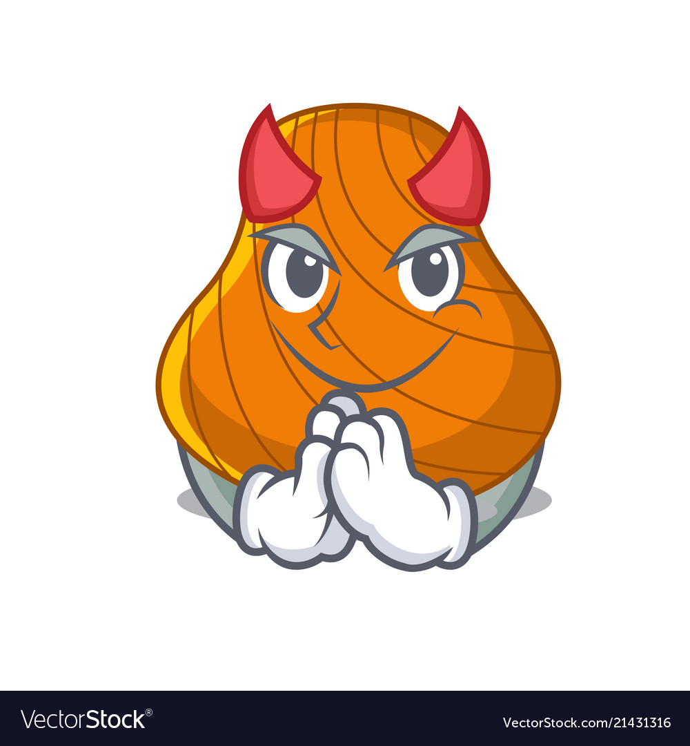 Devil hard shell mascot cartoon Royalty Free Vector Image