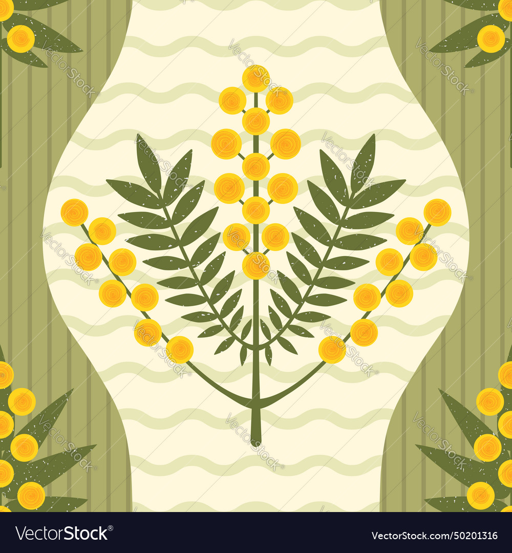 Geometric floral seamless pattern modern Vector Image