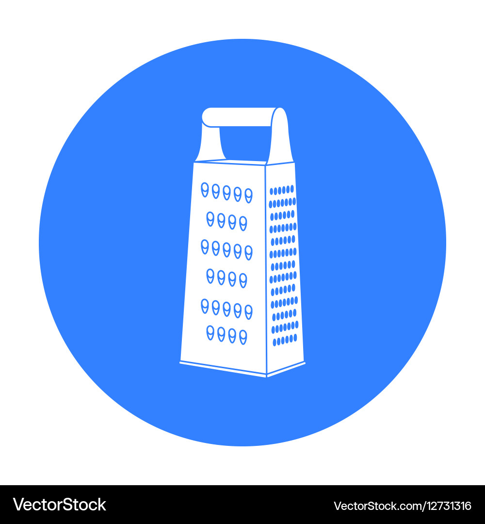 Grater icon in black style isolated on white Vector Image