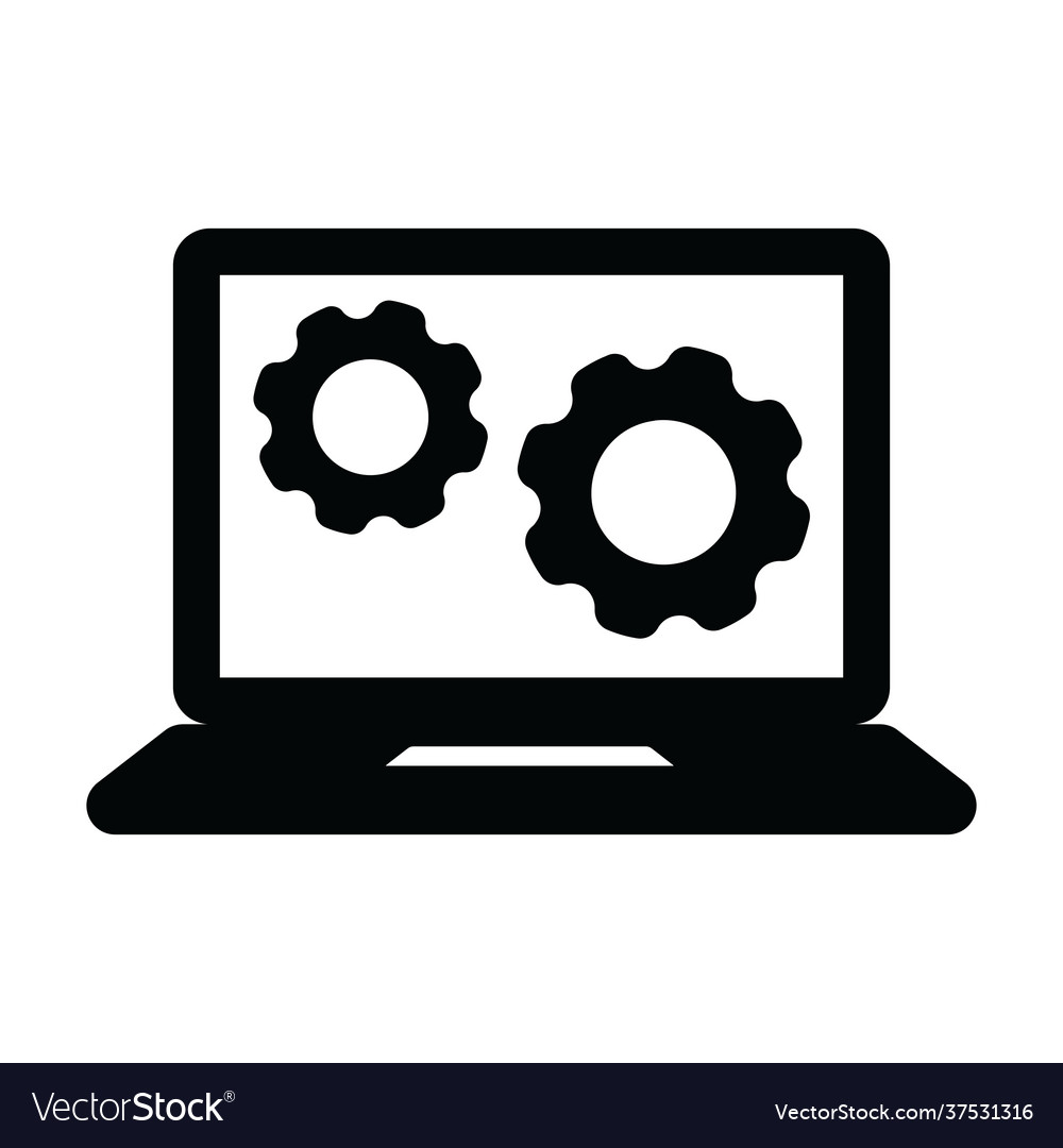Laptop configuration Royalty Free Vector Image