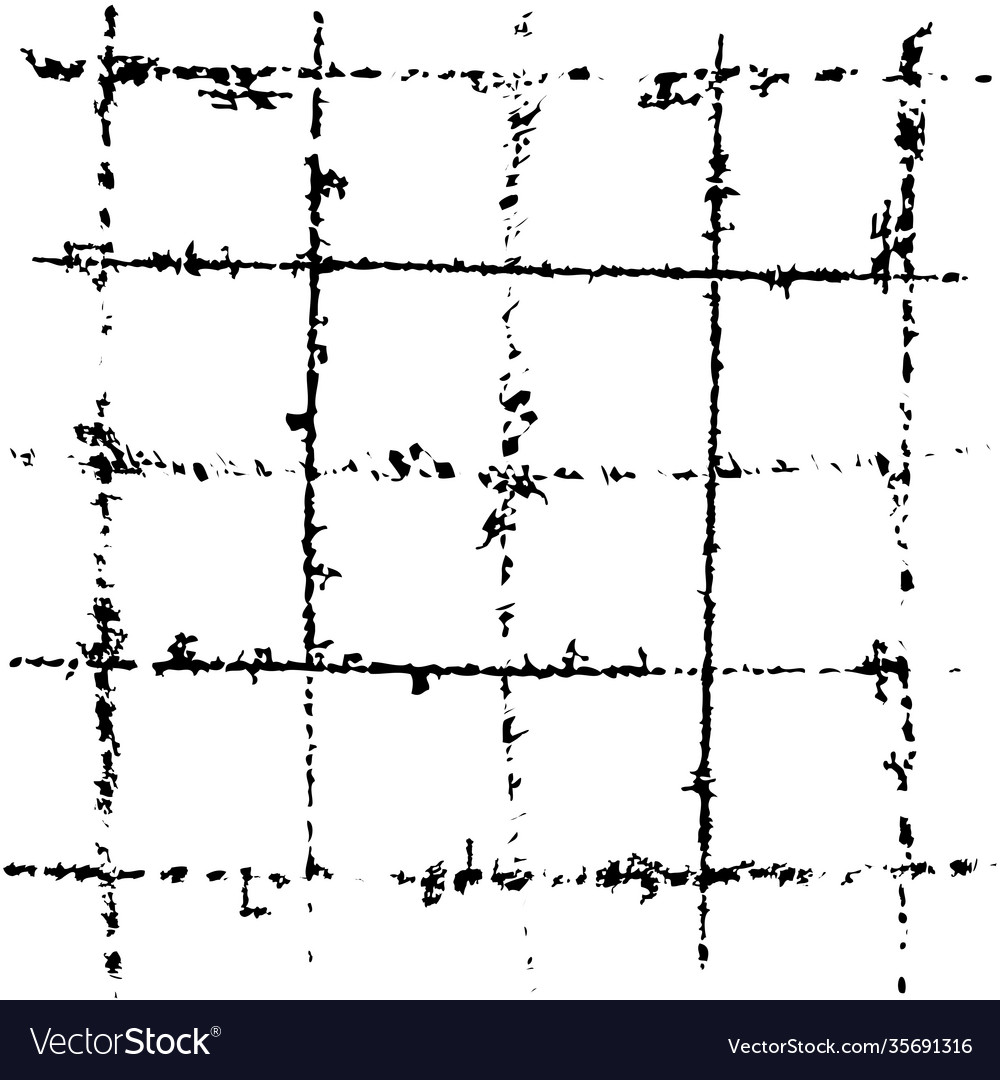 Scratched grid texture Royalty Free Vector Image