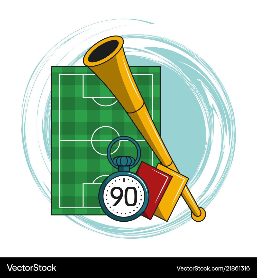 Soccer cartoon elements Royalty Free Vector Image