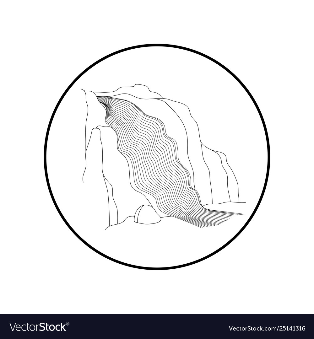 Waterfall cascade Royalty Free Vector Image - VectorStock