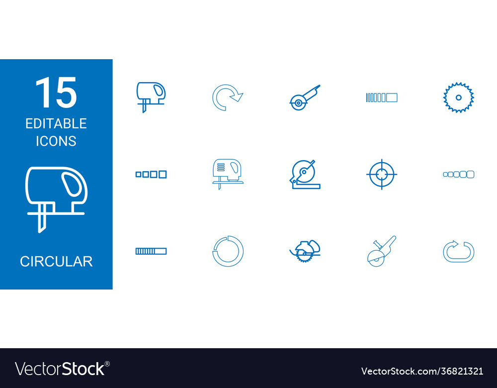15 circular icons Royalty Free Vector Image - VectorStock