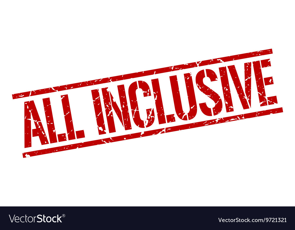 All inclusive stamp Royalty Free Vector Image - VectorStock