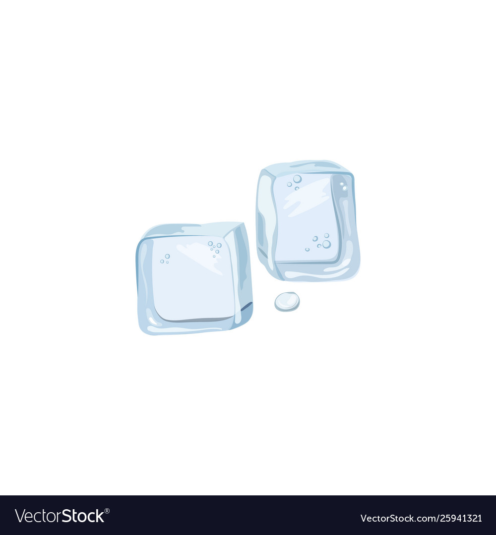 Blue ice cubes Royalty Free Vector Image - VectorStock