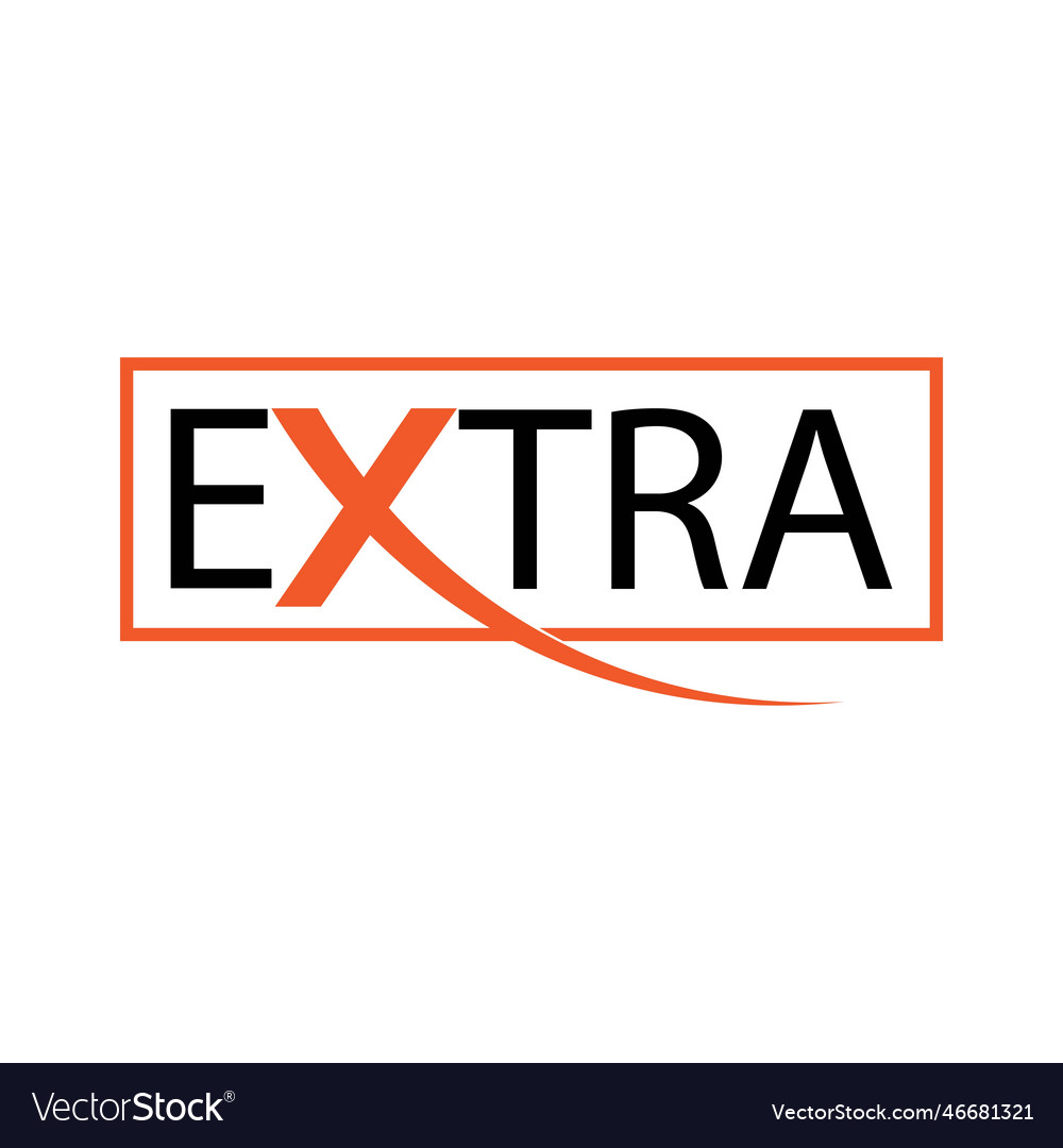Extra logo Royalty Free Vector Image - VectorStock