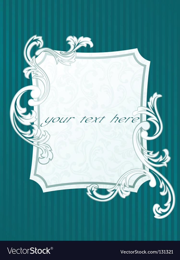 French style frame Royalty Free Vector Image - VectorStock