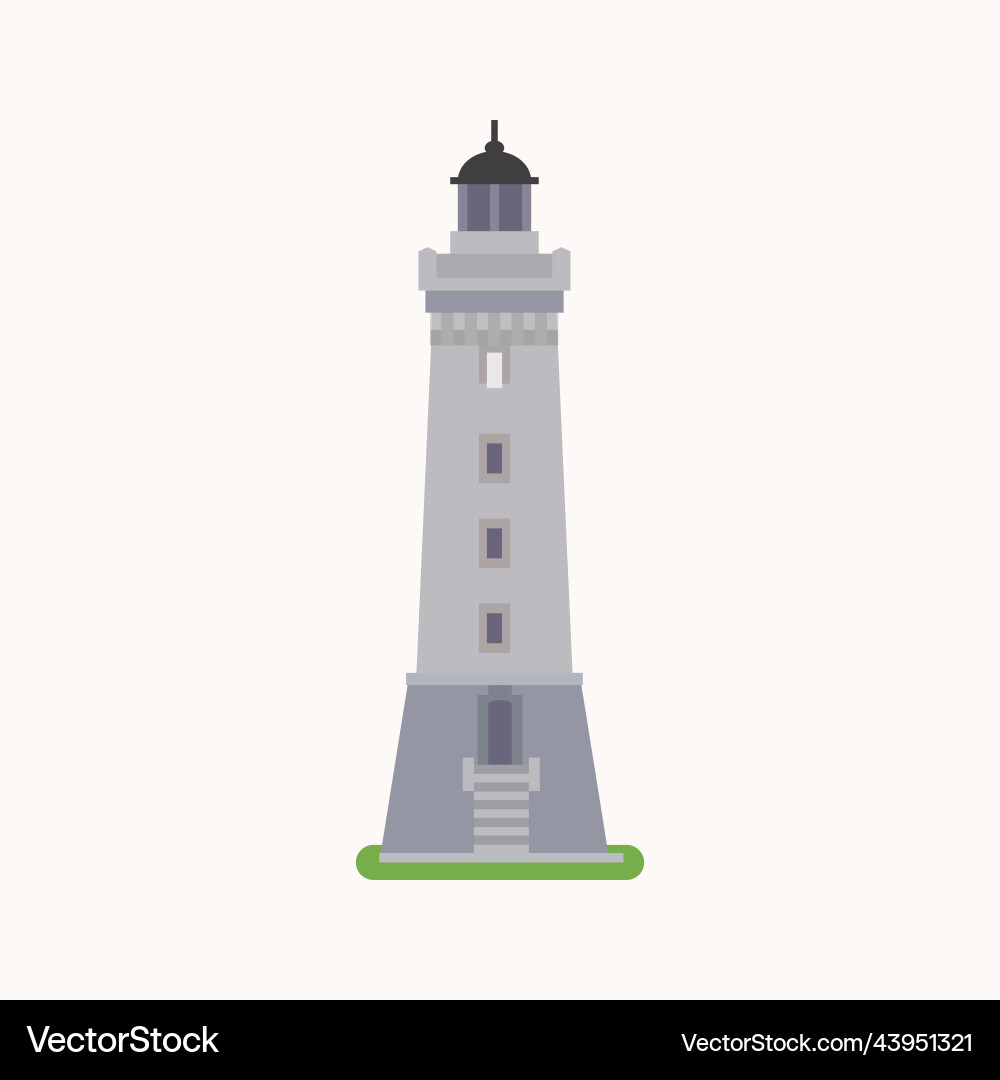 Lighthouse on white background Royalty Free Vector Image
