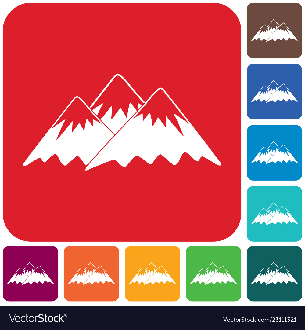 Mountain icon concept Royalty Free Vector Image