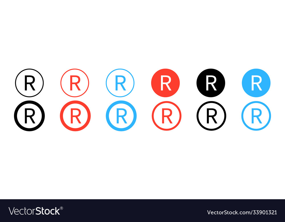 Registered trademark icon Royalty Free Vector Image