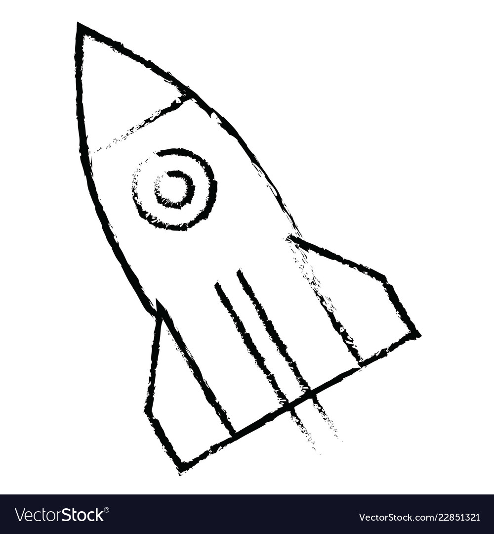 Rocket icon in creative design with elements Vector Image