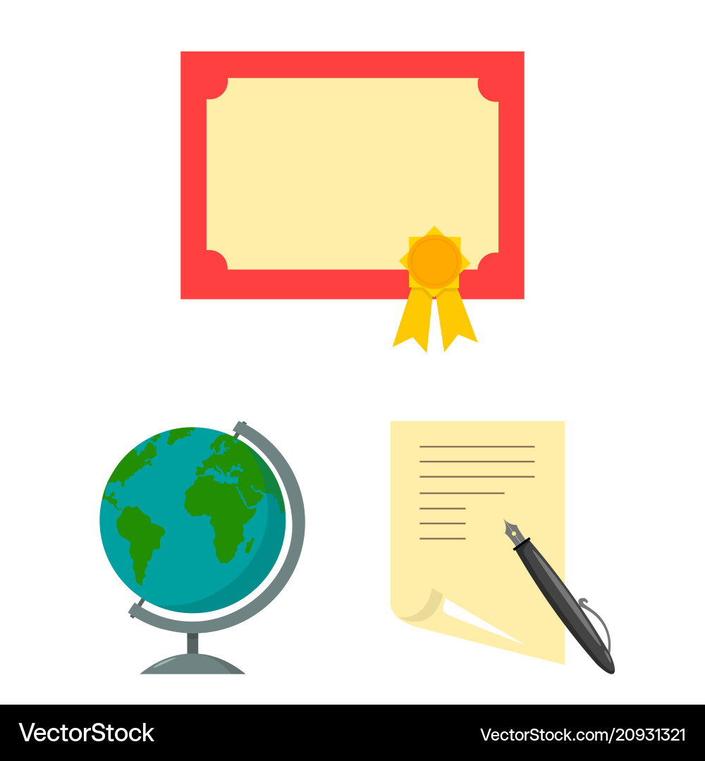 School and education cartoon icons in set Vector Image