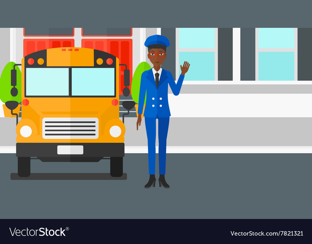 School bus driver Royalty Free Vector Image - VectorStock