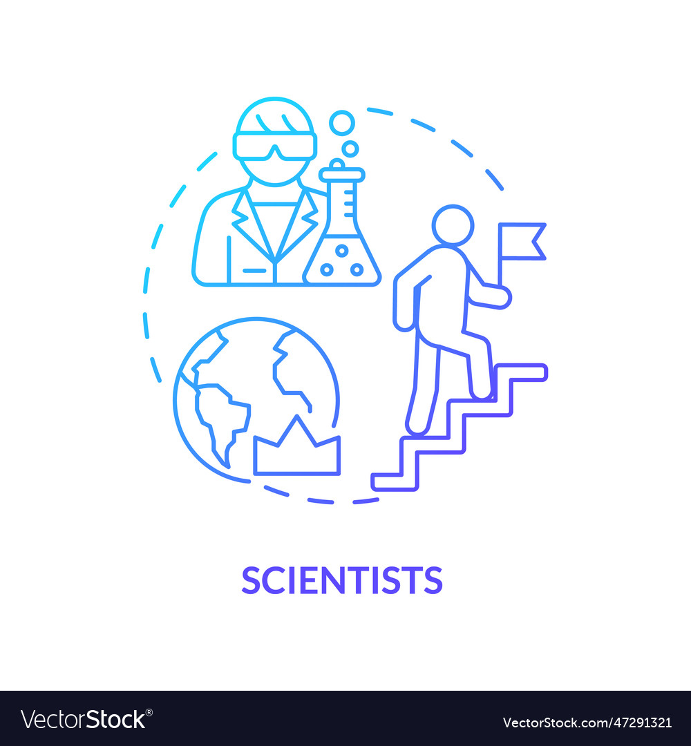 Scientists blue gradient concept icon Royalty Free Vector Scientists blue gradient concept icon Royalty Free Vector