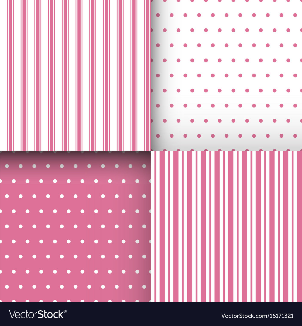 Set seamless cute delicate simple pattern Vector Image