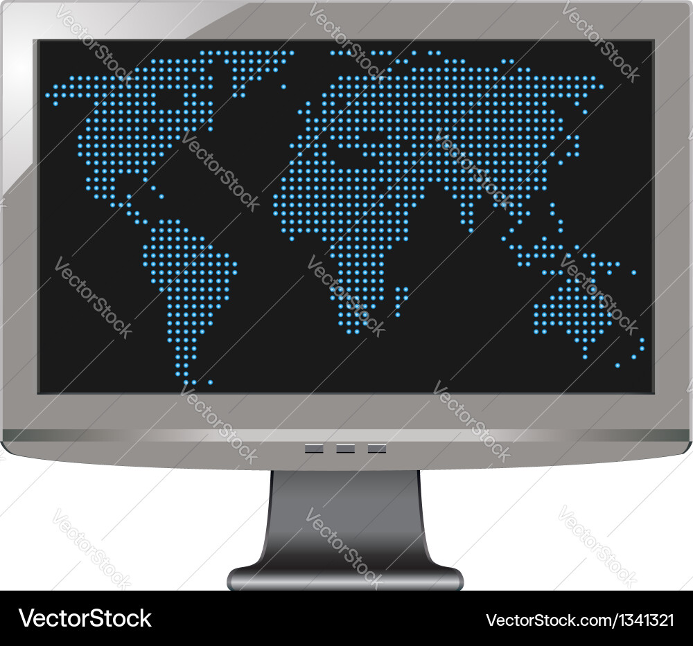Tv monitor Royalty Free Vector Image - VectorStock