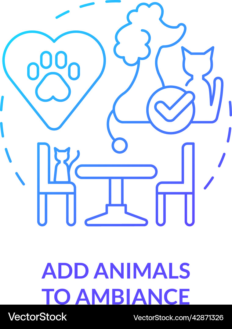 Add animals to ambiance blue gradient concept icon