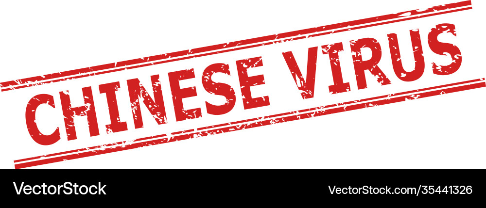 Chinese virus seal with unclean surface and double